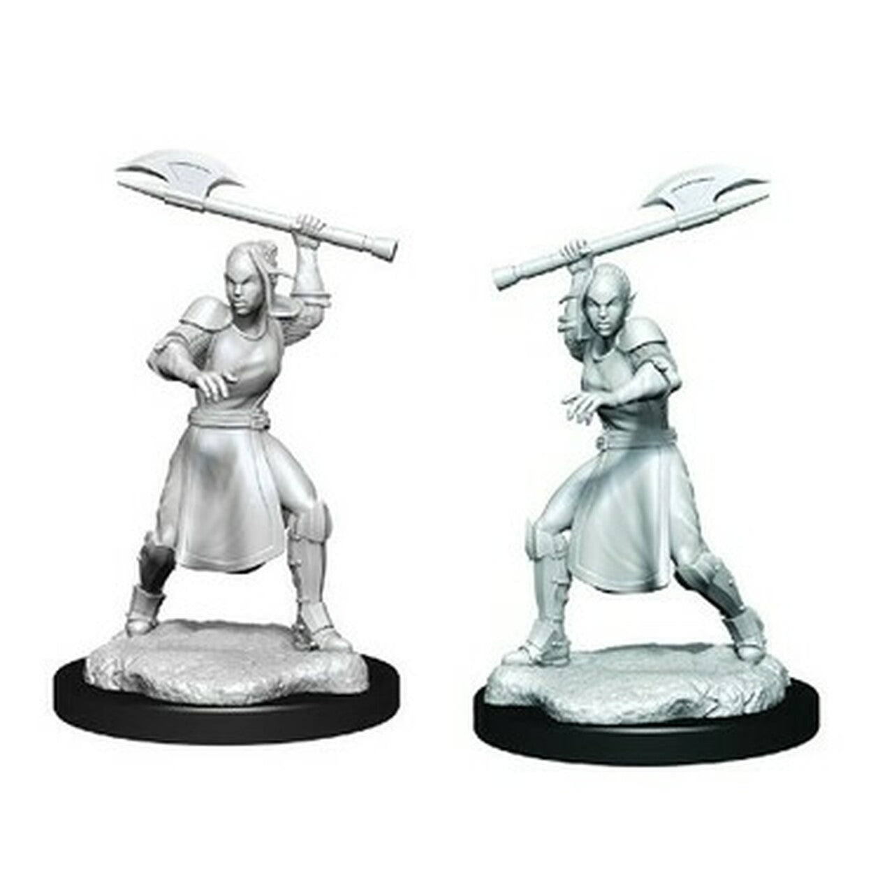 Critical Role Unpainted Miniatures: Half-Elf Echo Knight and Echo Fema